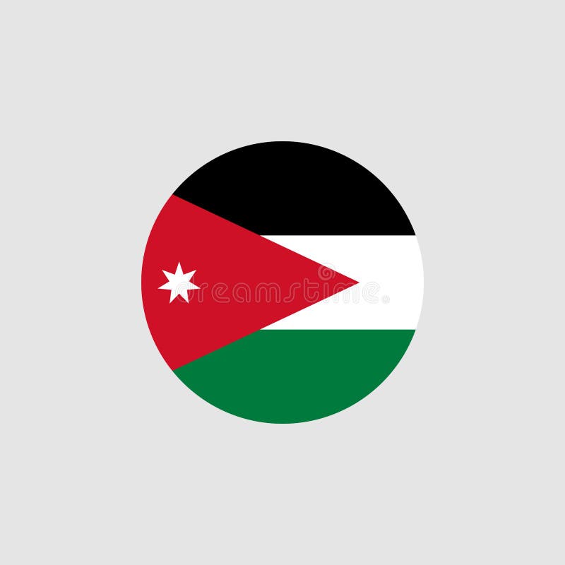 National Jordan Flag, Official Colors and Proportion Correctly. Stock ...