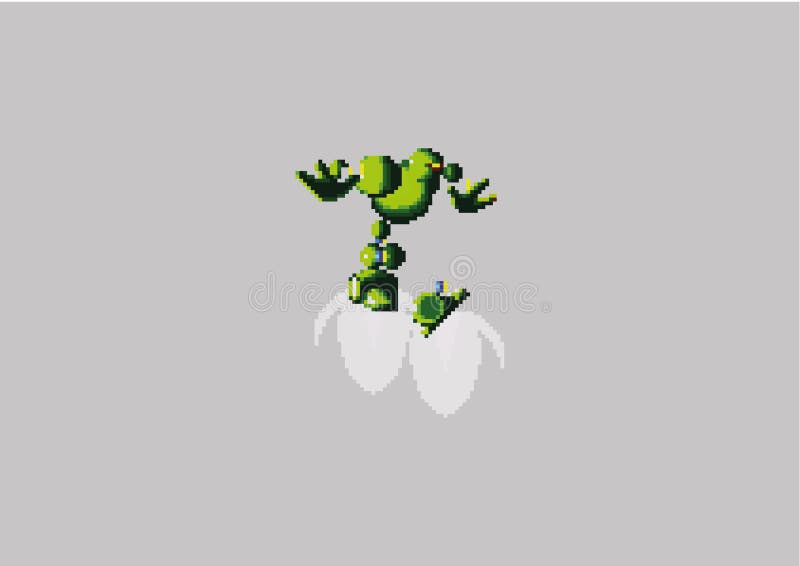 A Character from a Vectorman Video Game of an 16-bit Game Console Stock ...