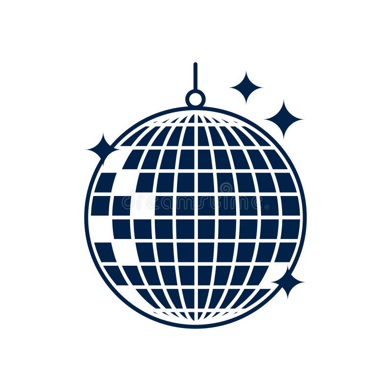 Disco Lights Icon Logo Vector Design Illustration, Isolated on White ...