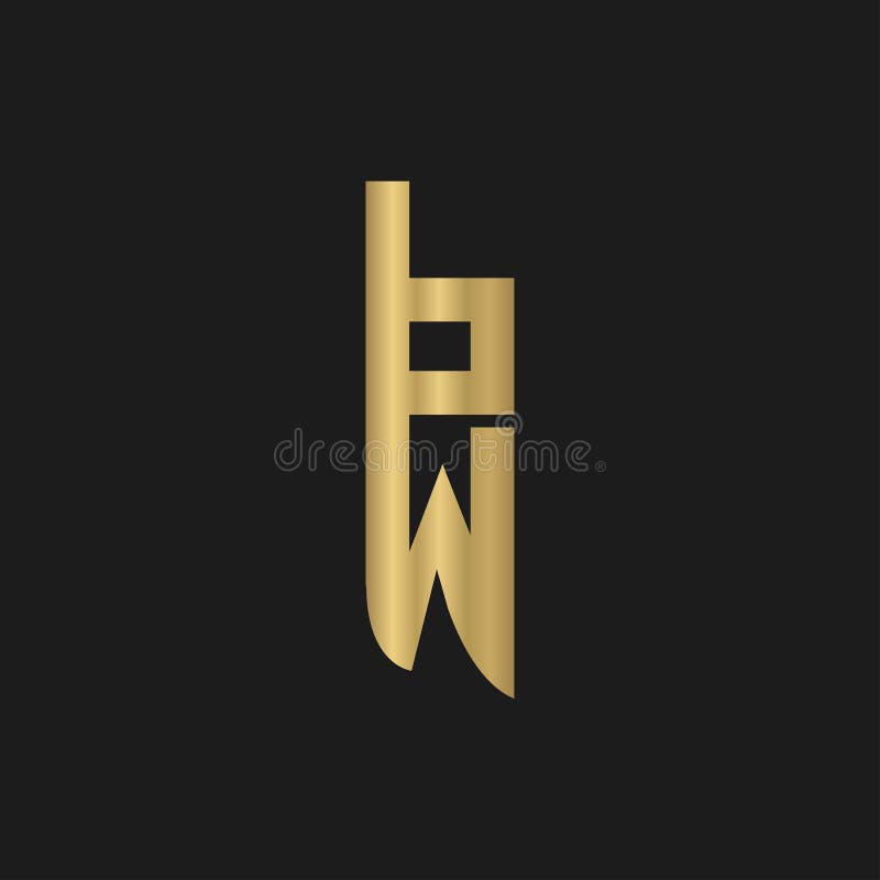 Alphabet Initials Logo BW, WB, W and B Stock Vector - Illustration of ...