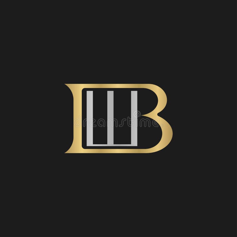 Alphabet Initials Logo BW, WB, W and B Stock Vector - Illustration of ...