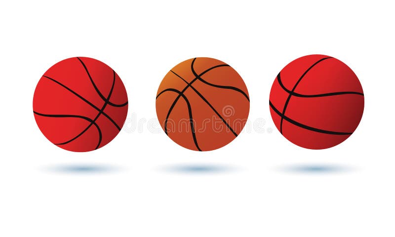Vector Illustration Three Basketballs, Multiple Angles Stock Vector ...