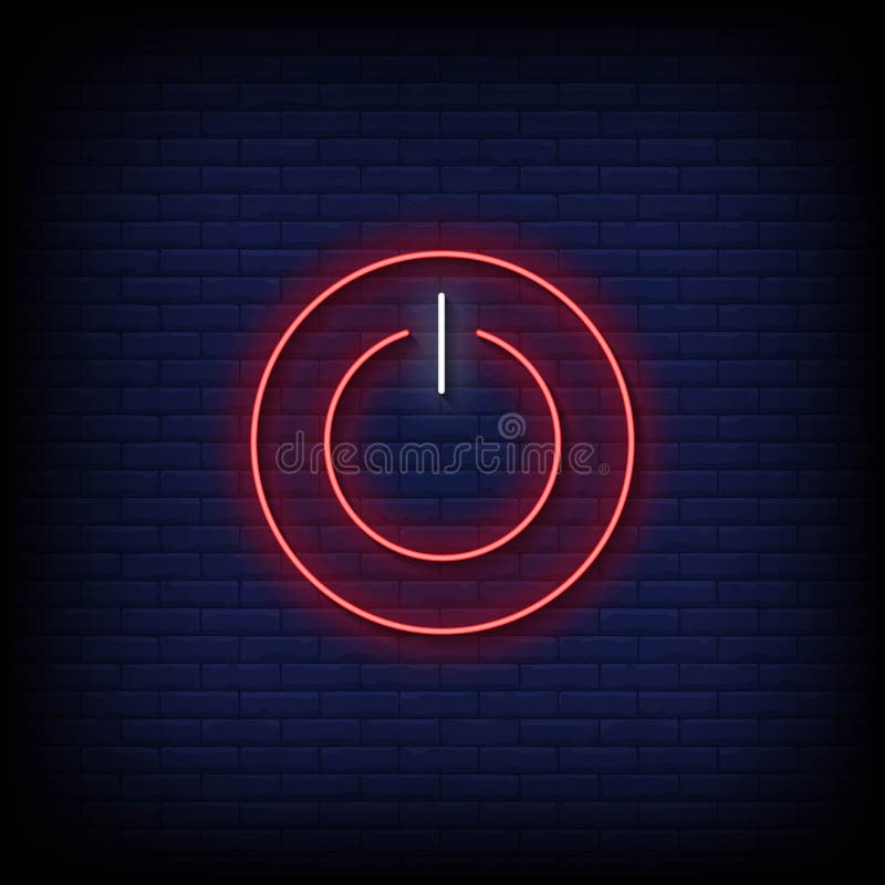 Start Power Button Neon Signs Style Text Vector Stock Vector ...