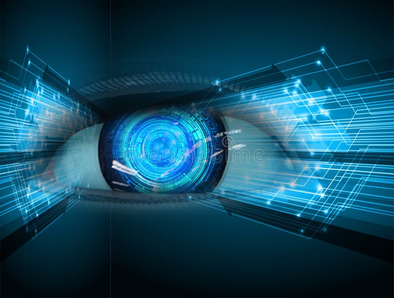 Eye Cyber Circuit Future Technology Concept Background Abstract Future ...