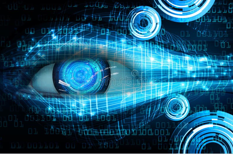 Eye Cyber Circuit Future Technology Concept Background Abstract Future ...