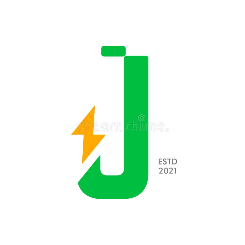 Initial J Battery Charge Logo Stock Vector - Illustration of icon ...