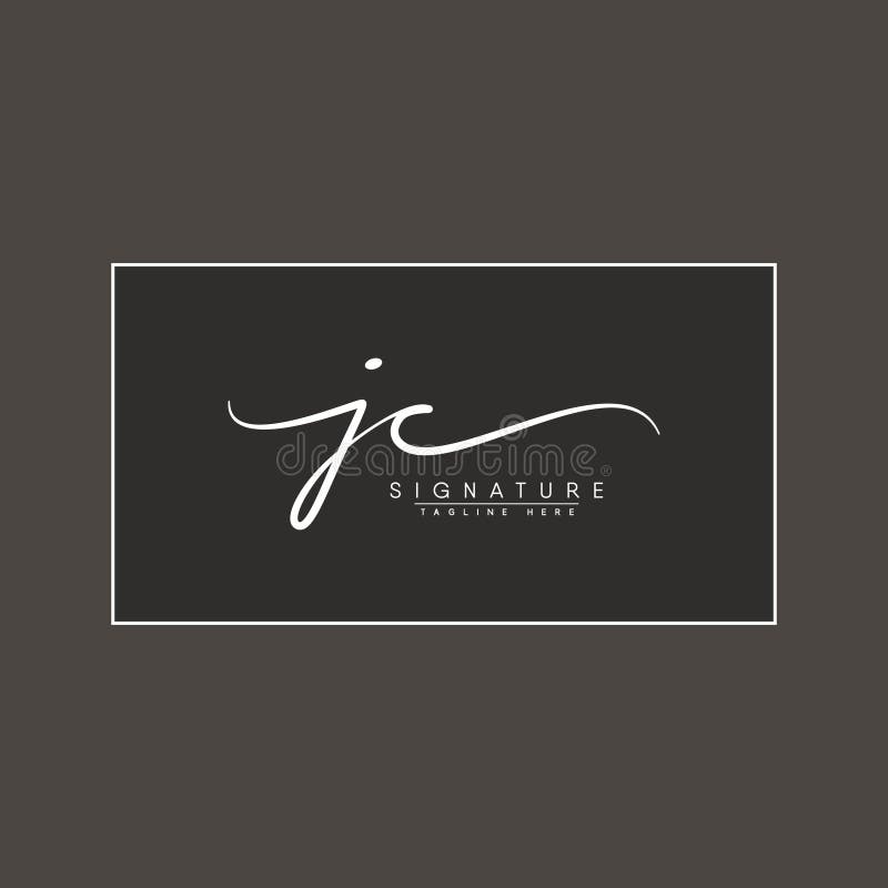 Initial Letter JC Logo - Handwritten Signature Logo Stock Vector ...