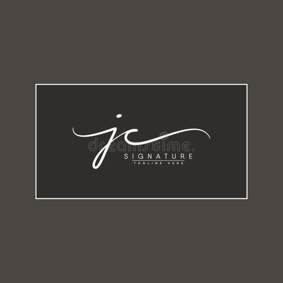 Initial Letter JC Logo - Handwritten Signature Logo Stock Vector ...