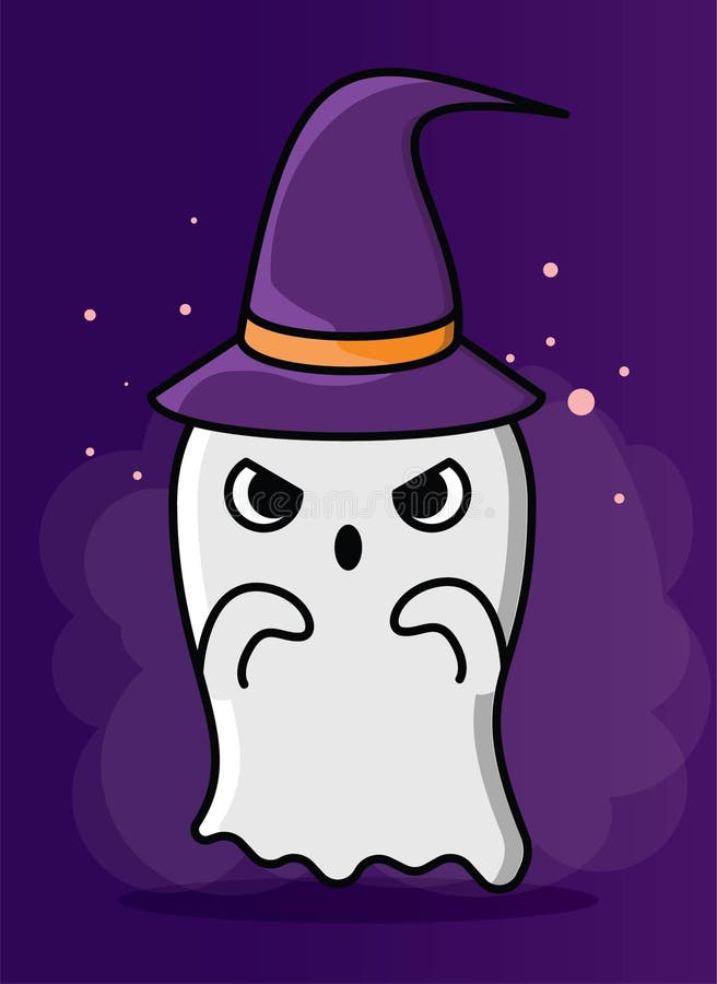Illustration Vector Graphic of Cute Ghost Cartoon, in Halloween Cover ...