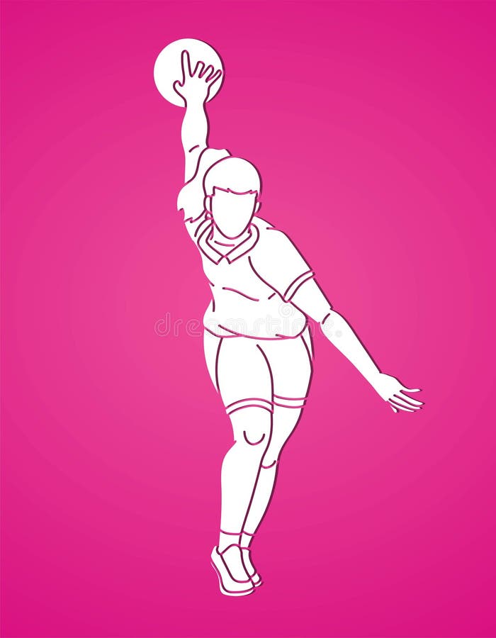 Female Player Bowling Sport Bowler Action Cartoon Graphic Vector Stock ...