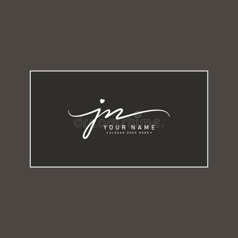 Initial Letter JN Logo - Hand Drawn Signature Style Logo Stock Vector ...