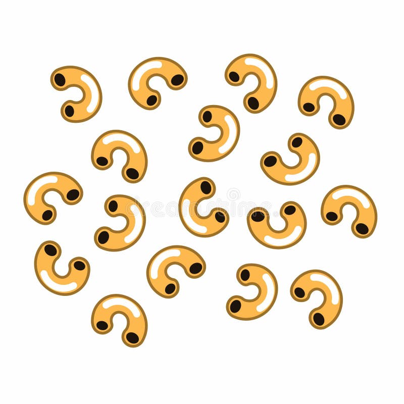 Macaroni Pattern Seamless Vector Stock Vector - Illustration of italian ...