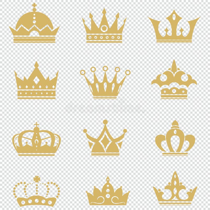 Imperial Crown Templates Golden Flat Stock Vector - Illustration of ...