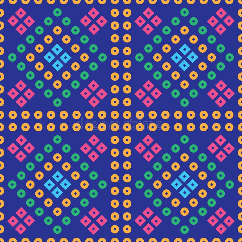 Traditional BANDHANI Patola BLUE Seamless Patternallover Design Stock ...