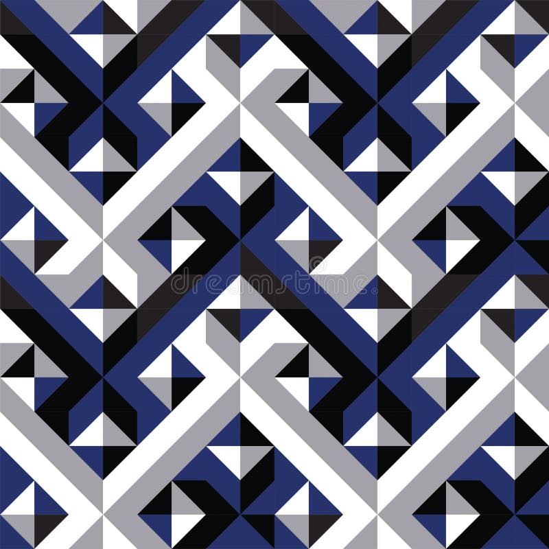 Triangles Geometric Cross Shapes Pattern Stock Vector - Illustration of ...