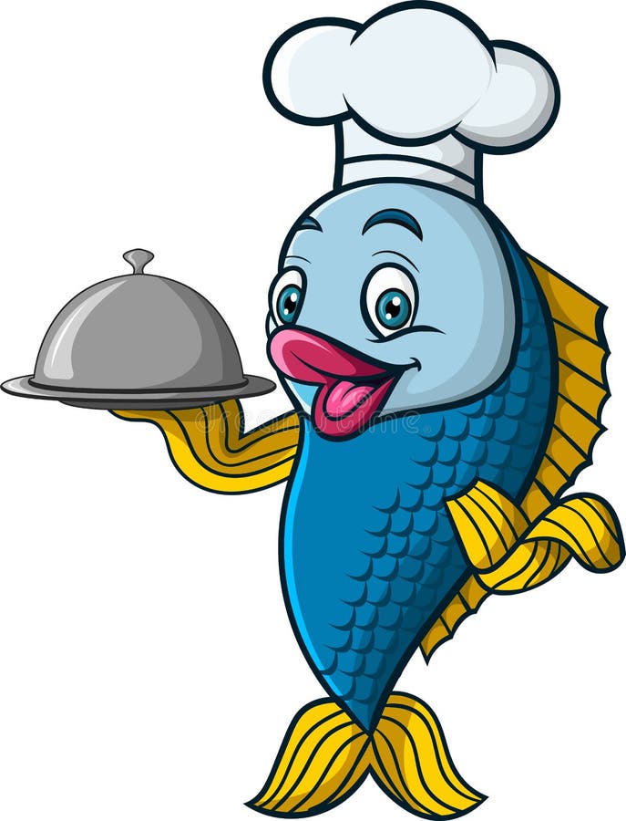 Fish chef cartoon stock vector. Illustration of culinary - 31344836