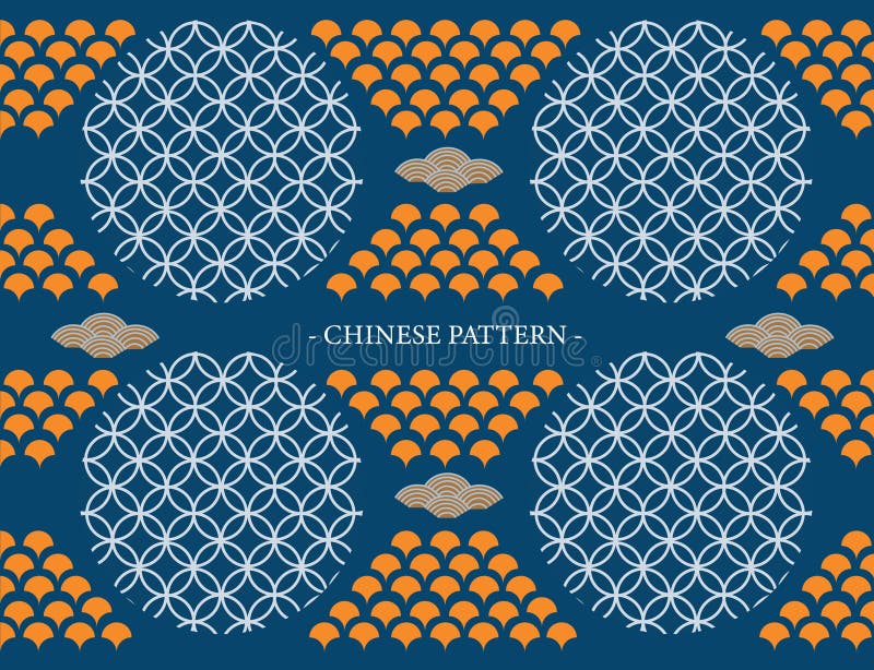 Chinese Curve Lines Background Stock Vector - Illustration of blue ...