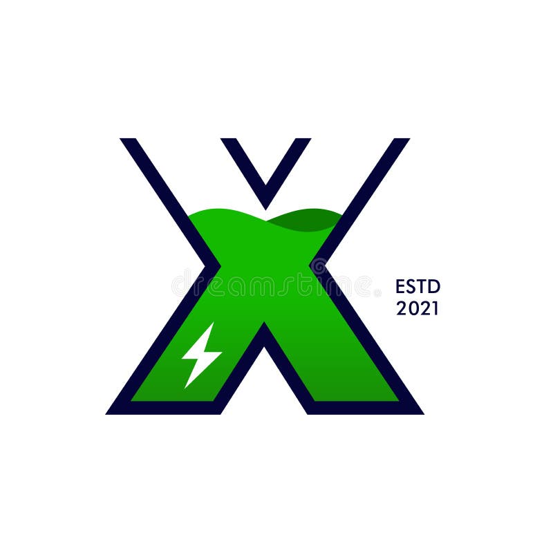 Initial X Battery Charge Logo Stock Vector - Illustration of electronic ...