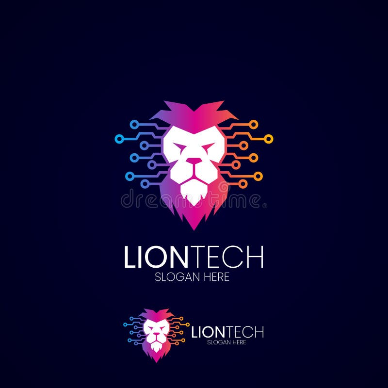Lion logo - tech logo stock vector. Illustration of animal - 232048903
