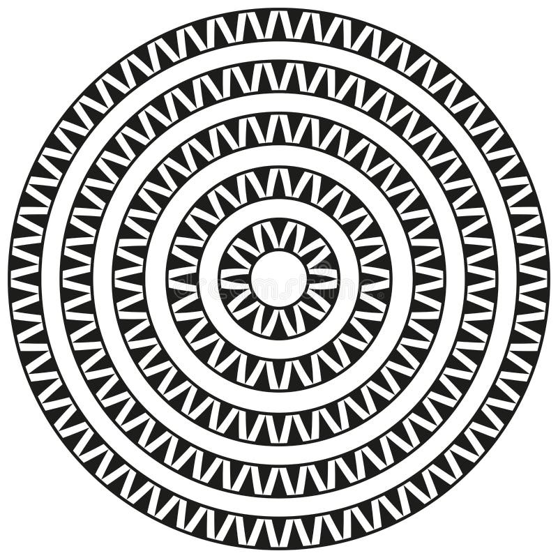 Circular Aztec design stock vector. Illustration of imagery - 19168234