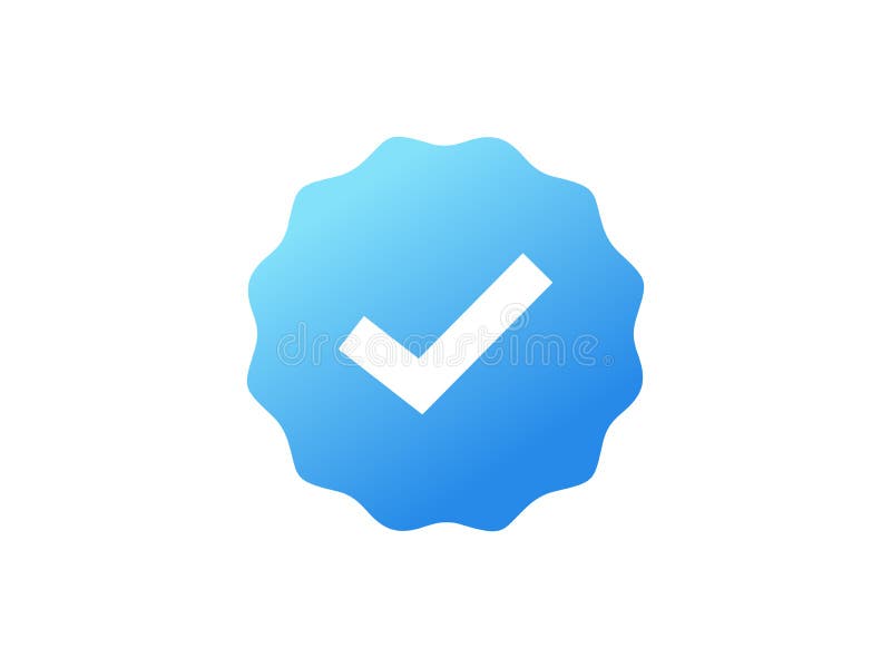 Modern Approved Icon. White Arrow Check Mark with Blue Circle Shape ...