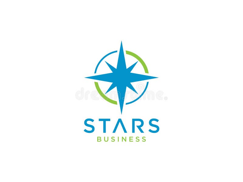 Abstract Business Logo. Star Arrow Cross Sign Isolated on White ...