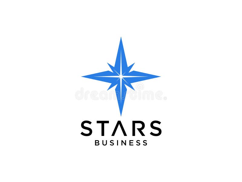 Abstract Business Logo. Star Arrow Cross Sign Isolated on White ...