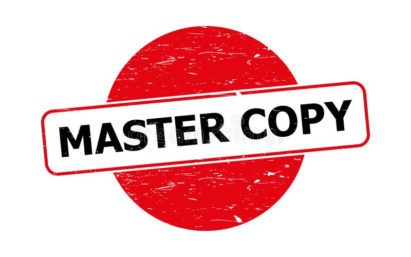 Master copy stamp on white stock illustration. Illustration of dirty ...