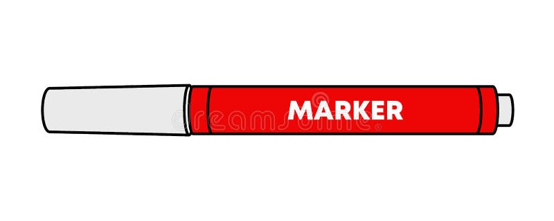 Marker Pen for Children and School. Stock Vector - Illustration of ...
