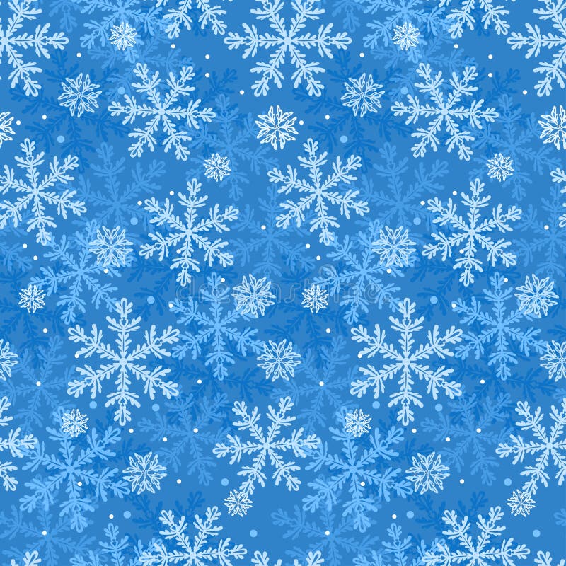 Winter Blue Background with Snowflakes. Stock Vector - Illustration of ...