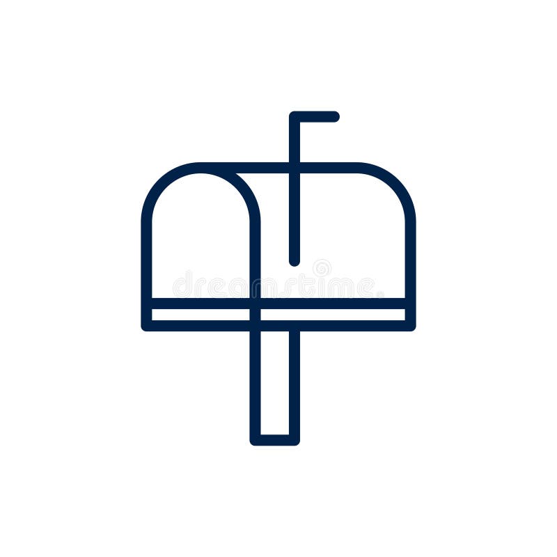 Mailbox Icon Logo Vector Design Illustration, Isolated on White ...