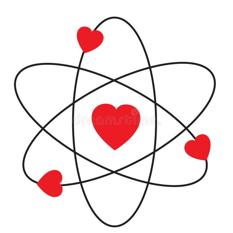 Illustration Vector Heart in Science Sign on a White Background Stock ...