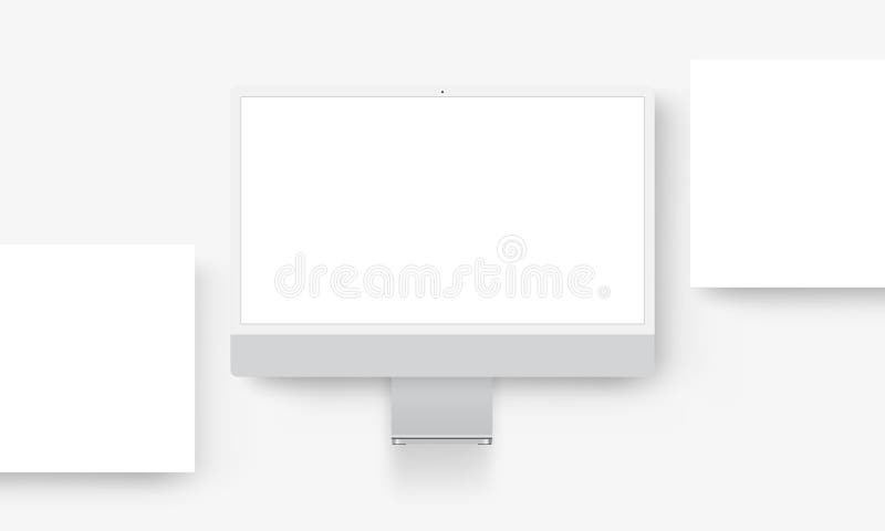 PC Mockup with Blank Web Pages. Template for Showing Web Design ...