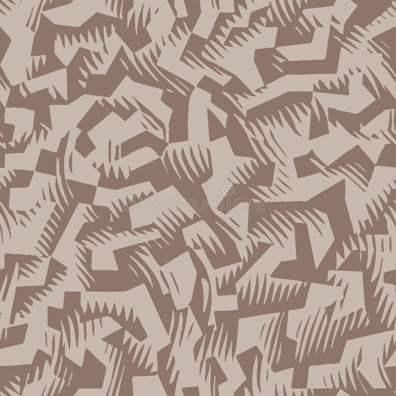 Brown Beige Urban Camouflage Seamless Pattern. Modern Military Two ...