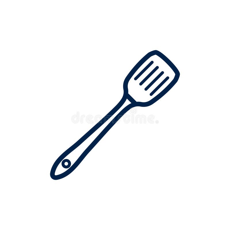 Spatula Icon Logo Vector Design Illustration, Isolated on White ...