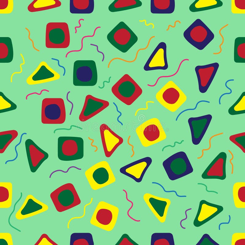 Seamless Pattern with Universal Trend Geometrical Shapes Stock Vector ...