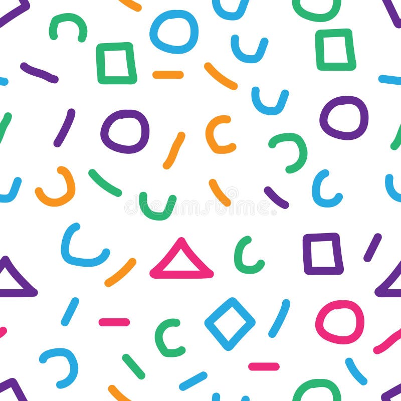 Seamless Pattern with Universal Trend Geometrical Shapes Stock Vector ...