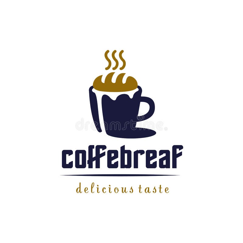 Logo Coffee Bread for Cafe Restaurant Beverages and Food Stock Vector ...