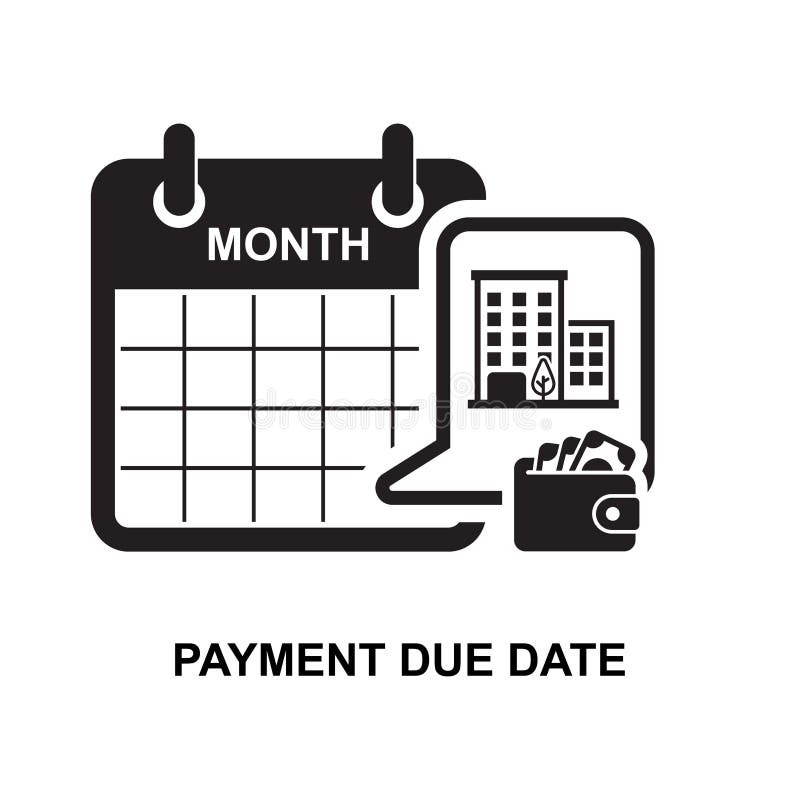 Payment Due Date Icon, Bill Pay Payment Plan Concept Stock Vector ...