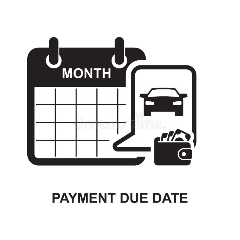 Payment Due Date Icon, Bill Pay Payment Plan Concept Stock Vector ...
