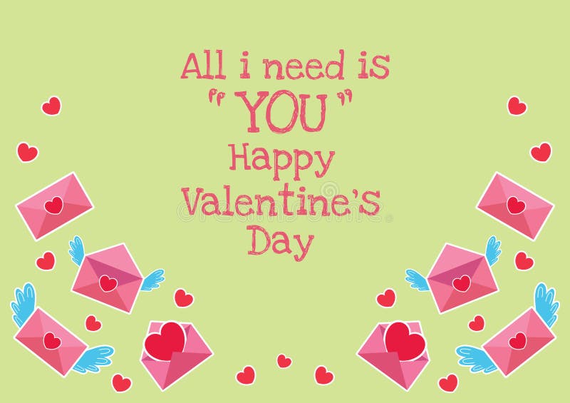 Valentines Day Card Art Design Stock Vector - Illustration of romantic ...