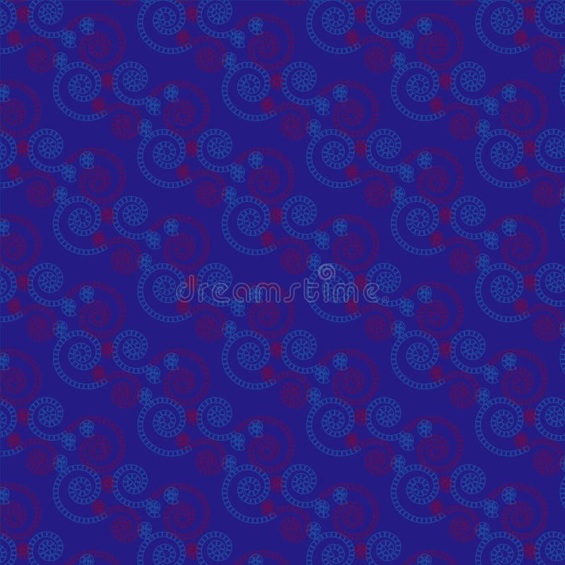 Blue Seamless Pattern Wallpaper Vector Eps Stock Vector - Illustration ...