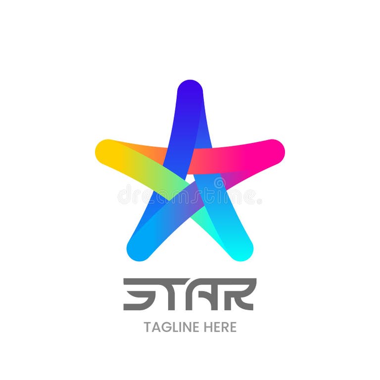 Five Point Star Logo Template. Stock Illustration - Illustration of ...