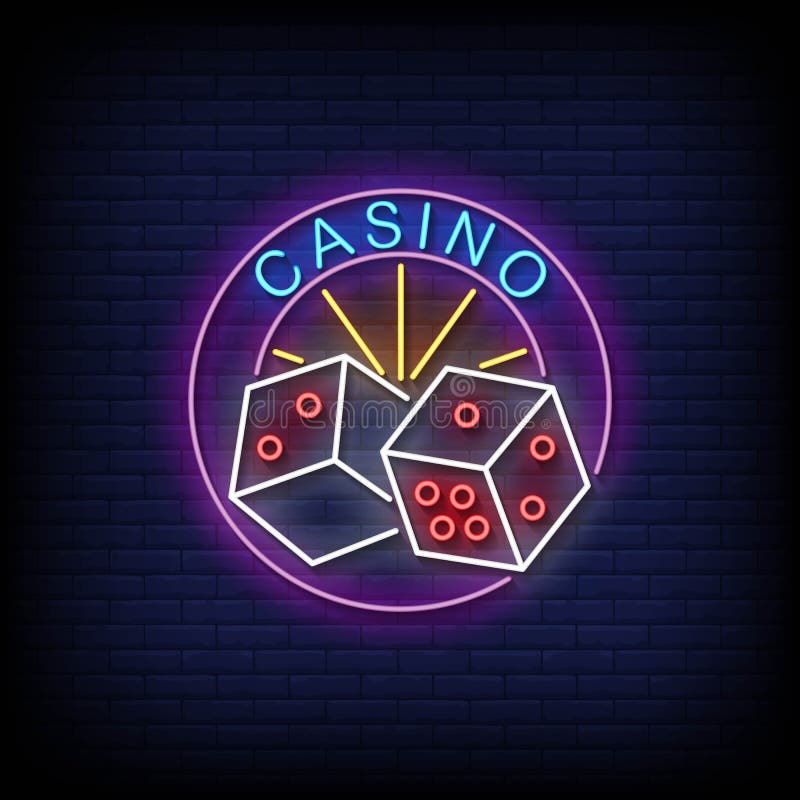 Casino Neon Signs Style Text Vector Stock Vector - Illustration of glow ...
