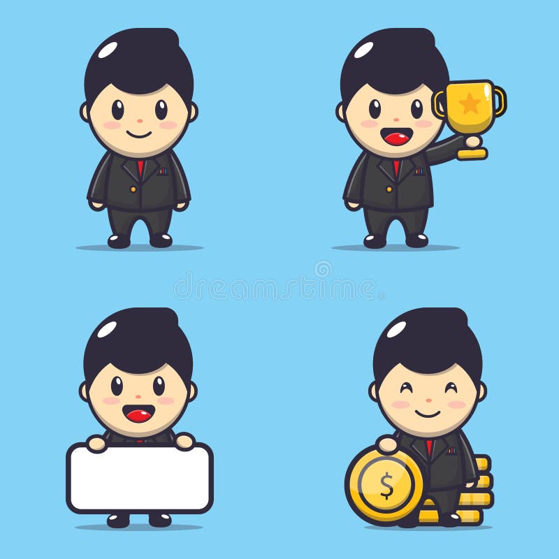 Cute Businessman Cartoon Vector Illustration Stock Vector ...