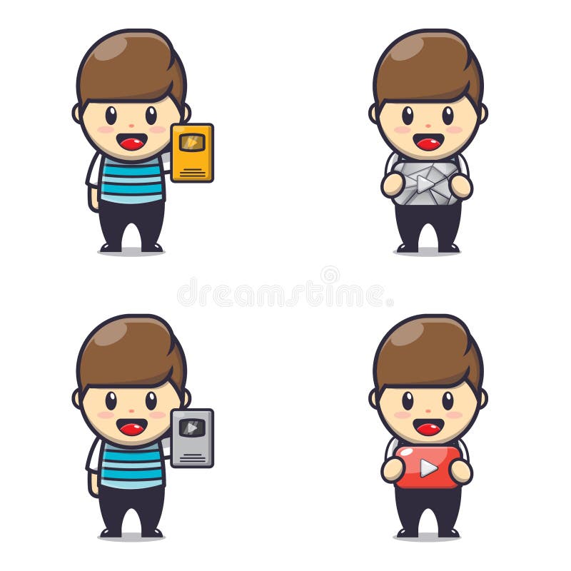 Cute Content Creator Cartoon Vector Illustration Stock Vector ...