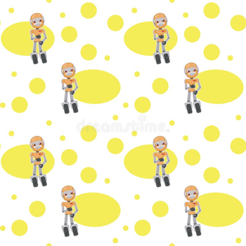 Bright Yellow Oval Abstract Spots on Khaki Background Seamless Vector ...