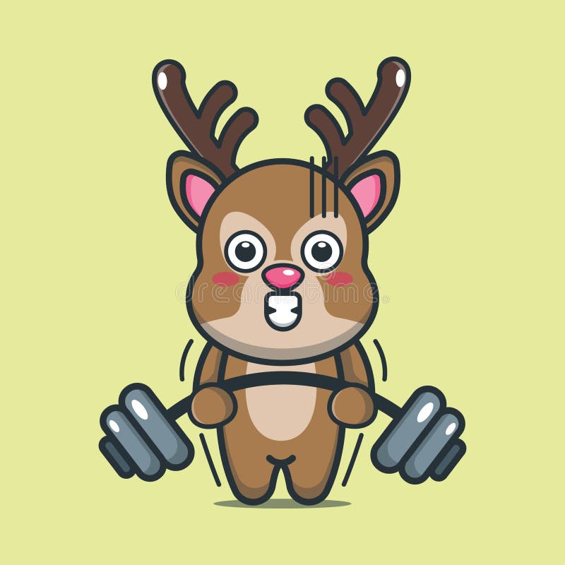 Cute Weight Lifting Animal Stock Illustrations – 668 Cute Weight ...