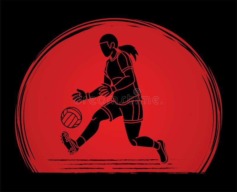 Gaelic Football Player Action Cartoon Sport Graphic Vector Stock Vector ...