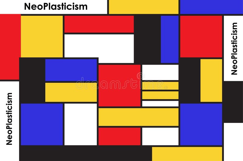 Abstract Vector Background Geometric Shape with Neoplasticism Style ...